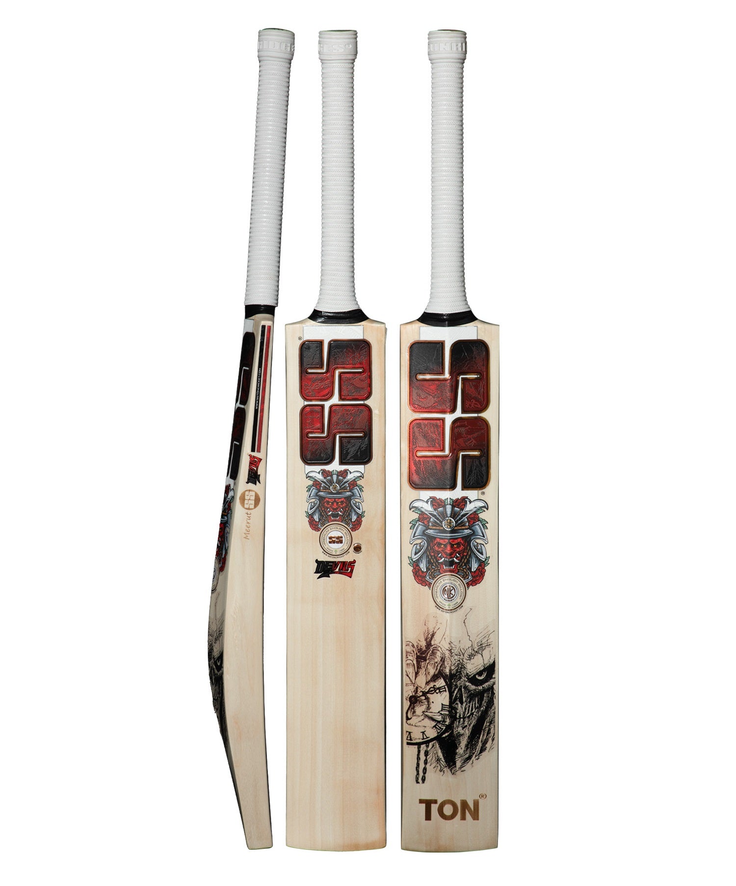 SS Devils Red English Willow Cricket Bat